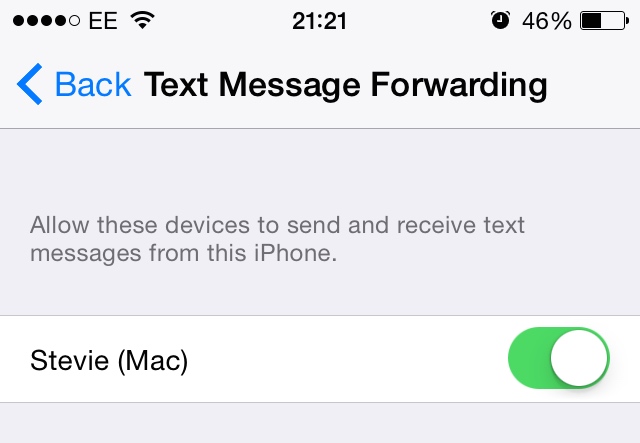 Enable Text Message Forwarding In Ios 8 1 Send Sms Messages From Your Mac Or Ipad